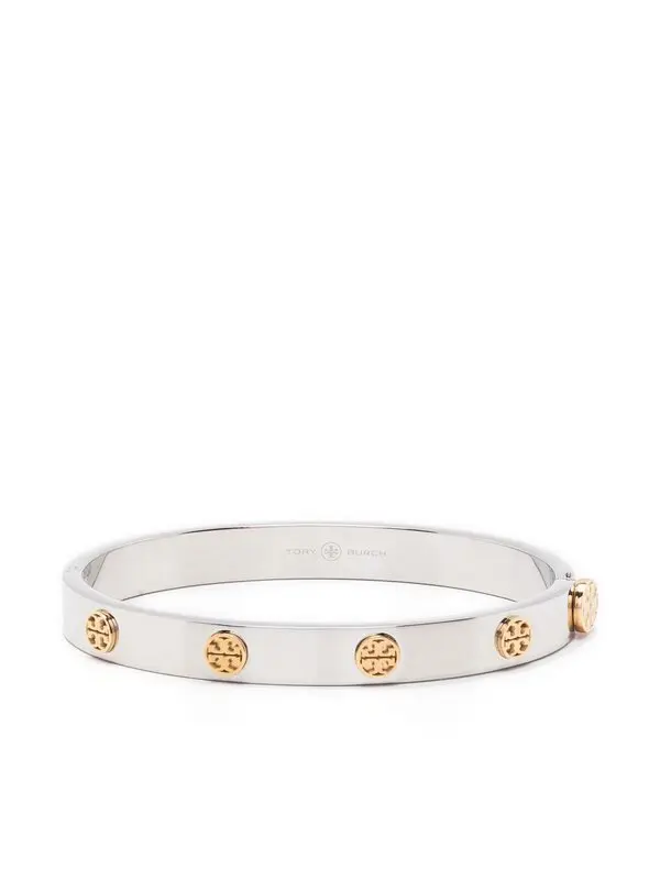 Tory Burch Miller Stud Hinge Bracelet - Silver
