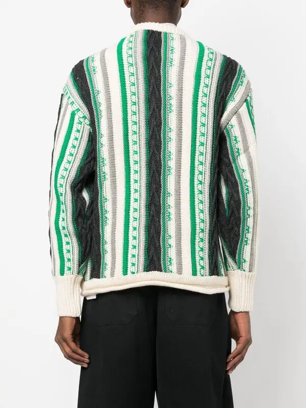 ADER ERROR Frema Striped-knit Buttoned Jumper