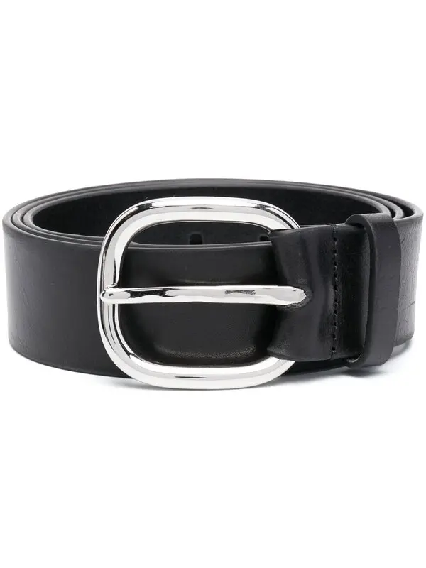 Dsquared2 Leather Belt With Palladium Buckle - Black