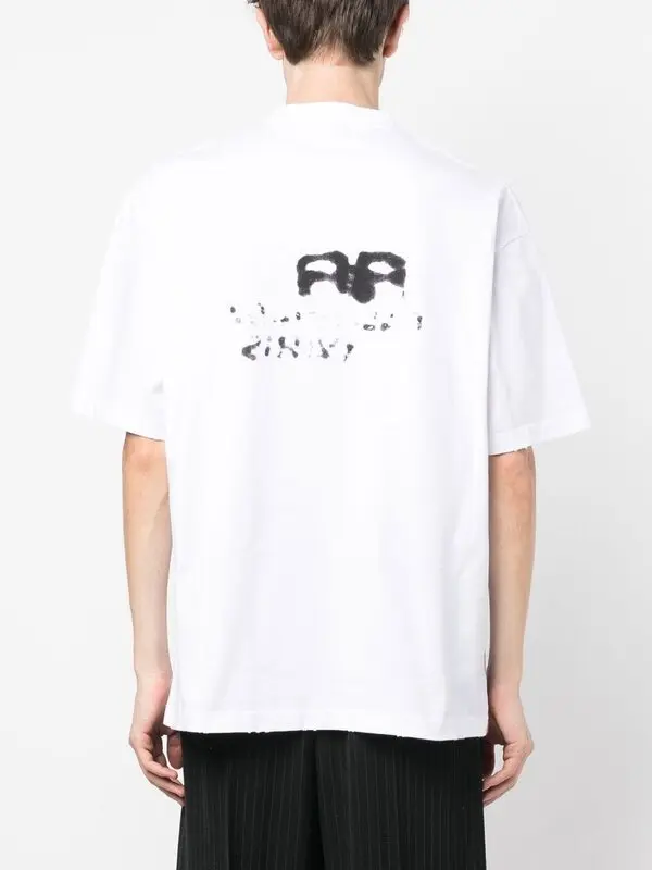 Balenciaga Hand Drawn Bb Icon T-shirt - White