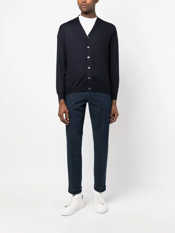 Fedeli Wool Button-fastening Cardigan