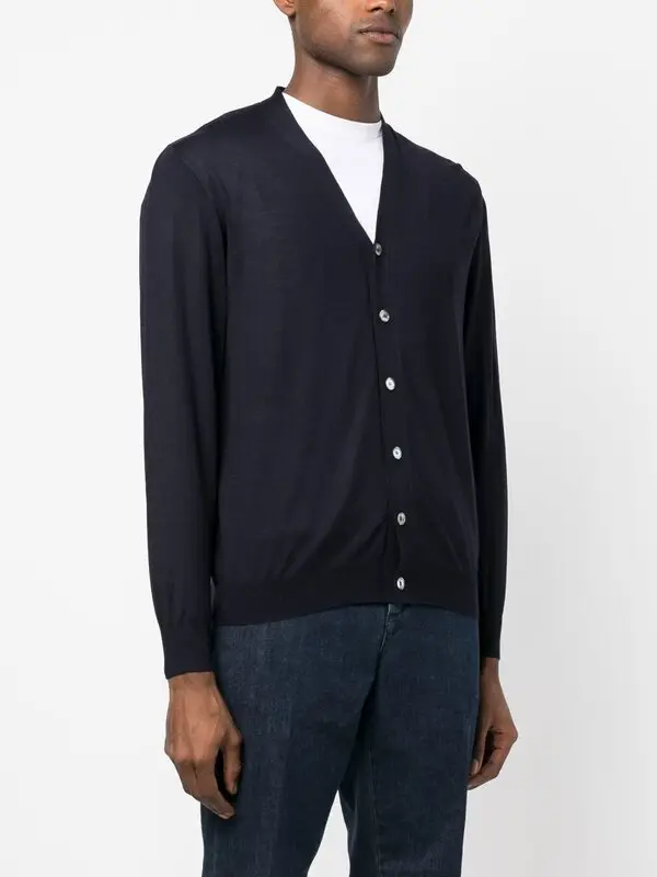 Fedeli Wool Button-fastening Cardigan