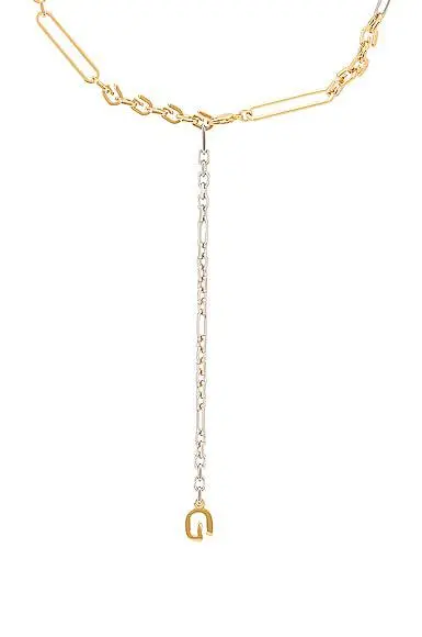Givenchy G Link Mixed Necklace In Metallic Silver,metallic Gold