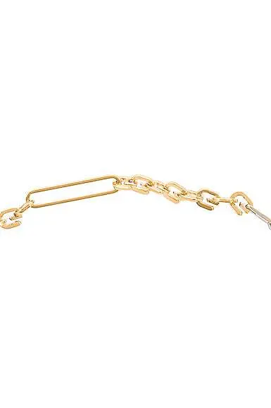 Givenchy G Link Mixed Necklace In Metallic Silver,metallic Gold