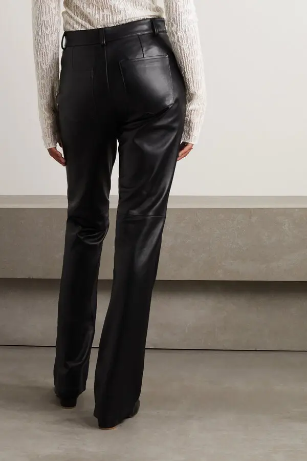 WANDLER Aster Leather Straight-leg Pants