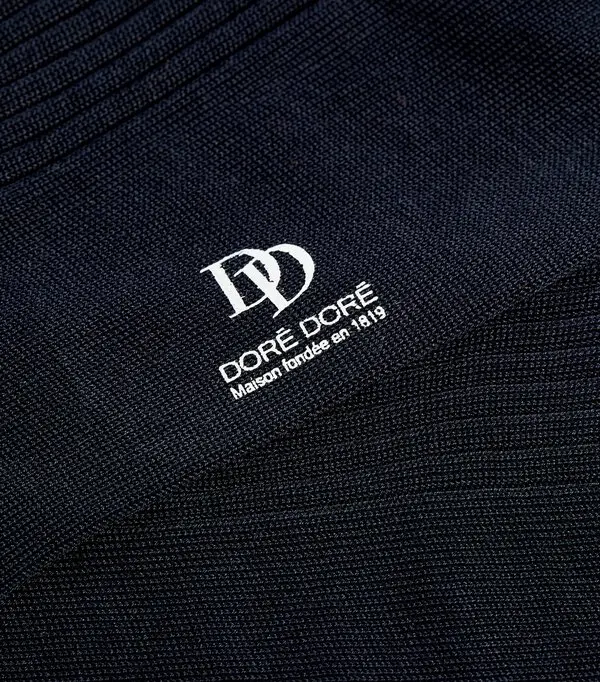 DORE DORE Cotton Rib-knit Socks - Navy