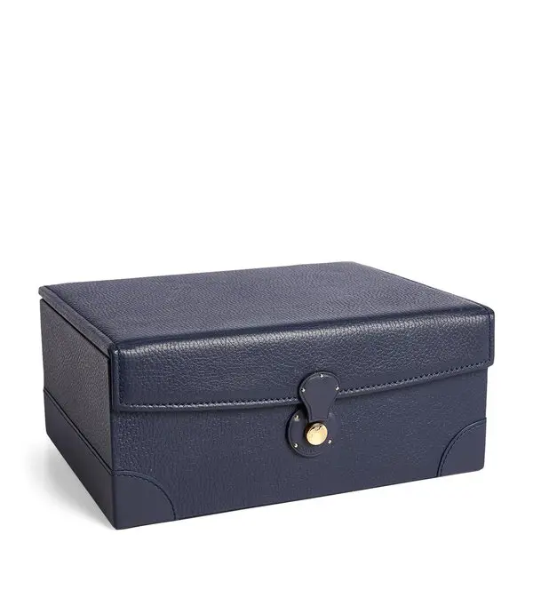 Ralph Lauren Ryan Boxアクセサリーケース Ralph Lauren Leather Ryan Trinket Box - Navy | Editorialist