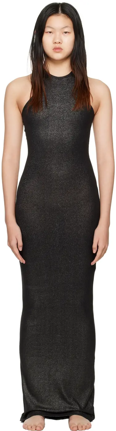 ribbed knit midi dress Womens Cashmere Ribbed Knit Midi Dress Long Sleeve Square Neck Dress