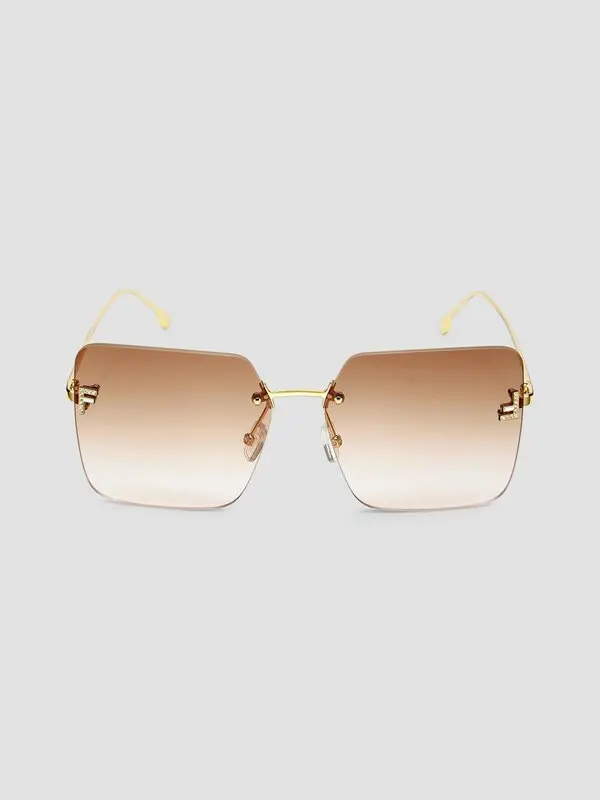Fendi 59mm Square Sunglasses - Brown