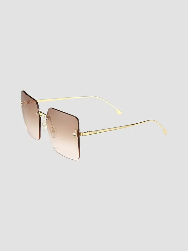 Fendi 59mm Square Sunglasses - Brown
