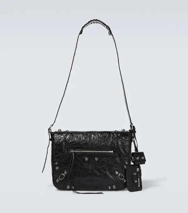 Balenciaga Le Cagole Medium Leather Shoulder Bag - Black