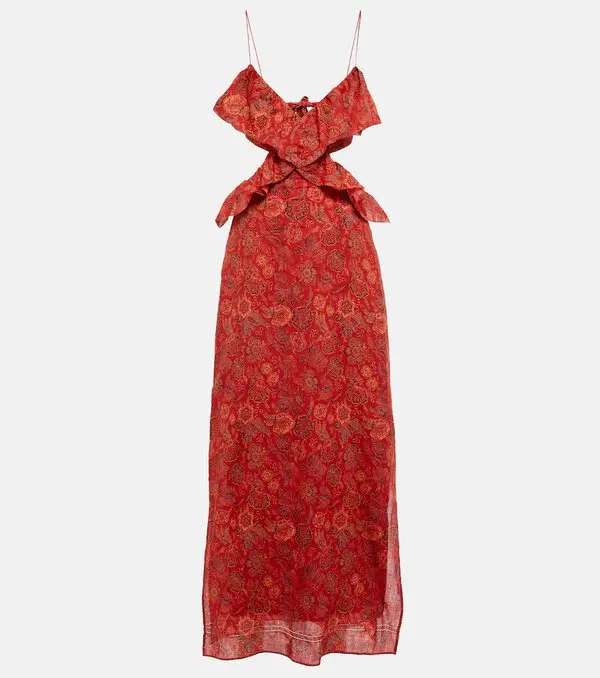 SIR. Allegra Floral Ramie Maxi Dress - Multicoloured