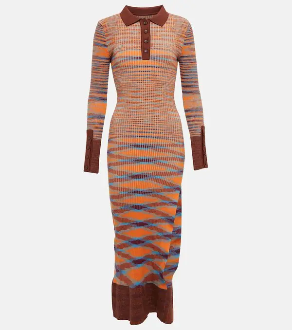 Jacquemus La Robe Zucca Cotton-blend Midi Dress - Brown