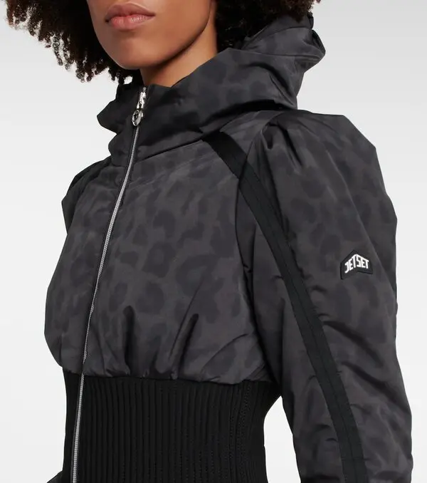 JETSET Raffaella Leopard-print Ski Jacket