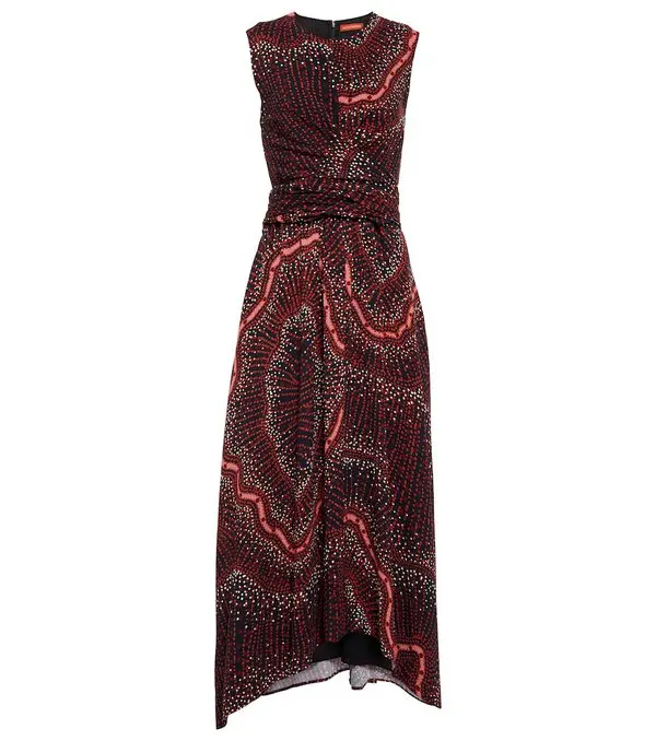 Altuzarra Penny Printed Midi Dress - Black