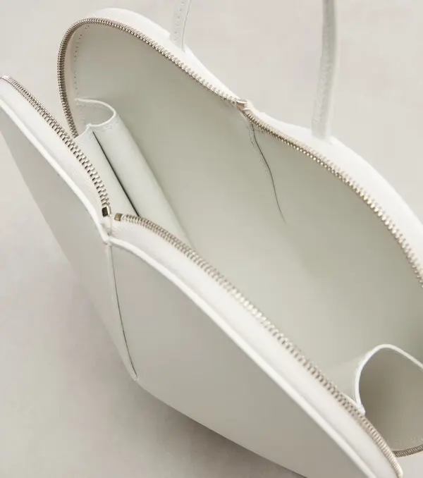 Alaïa Le Coeur Leather Heart Crossbody Bag - White