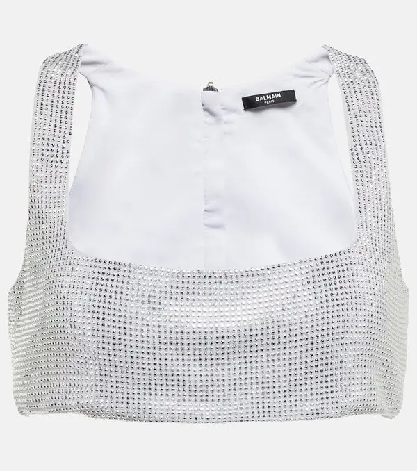 Balmain Embellished Bralette - Silver