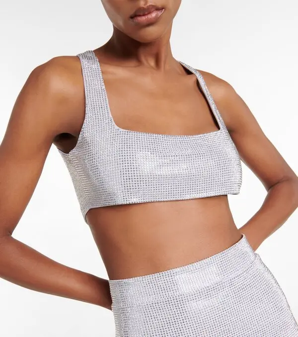 Balmain Embellished Bralette - Silver