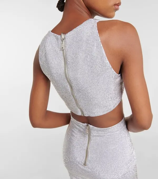 Balmain Embellished Bralette - Silver