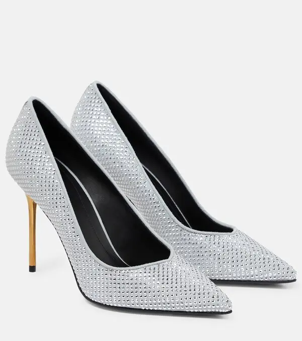 Balmain Embellished Pumps - Silver
