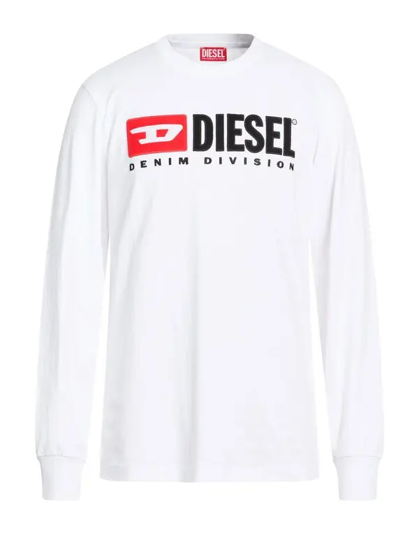 DIESEL T-just-ls-div T-shirt Size Cotton - White