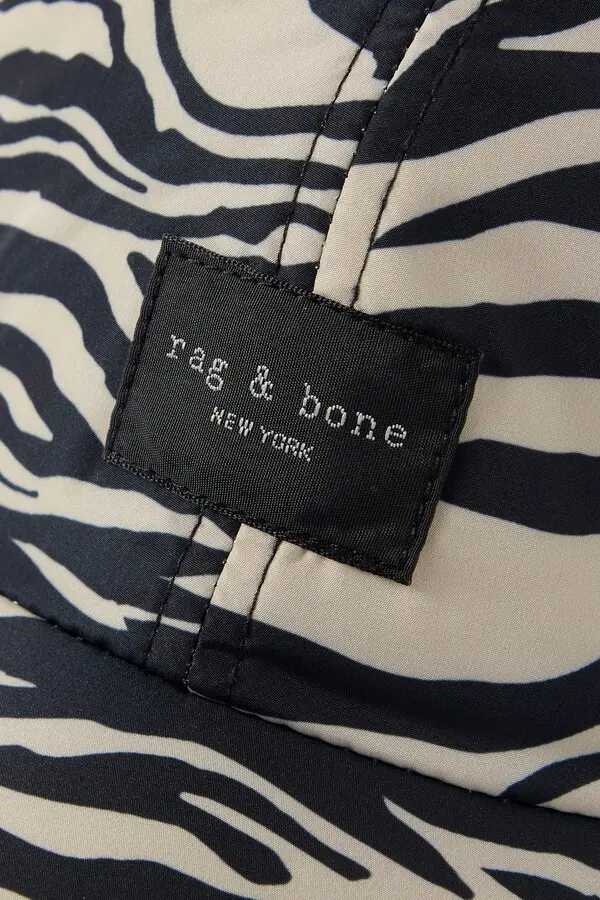 Rag & Bone Addison Zebra-print Recycled-shell Baseball Cap