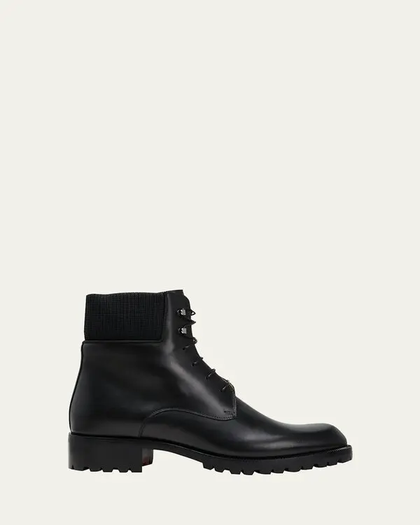CHRISTIAN LOUBOUTIN Trapman Leather Combat Boots