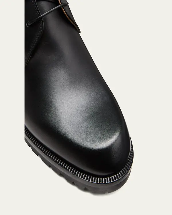 CHRISTIAN LOUBOUTIN Trapman Leather Combat Boots