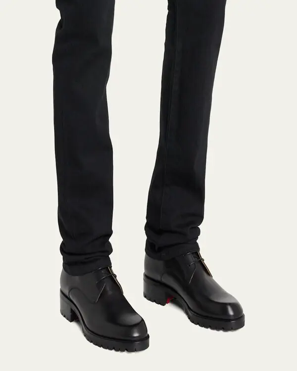 CHRISTIAN LOUBOUTIN Trapman Leather Combat Boots