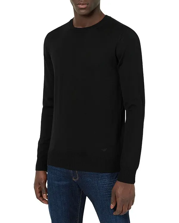 Emporio Armani Armani Wool Slim Fit Crewneck Sweater - Nero