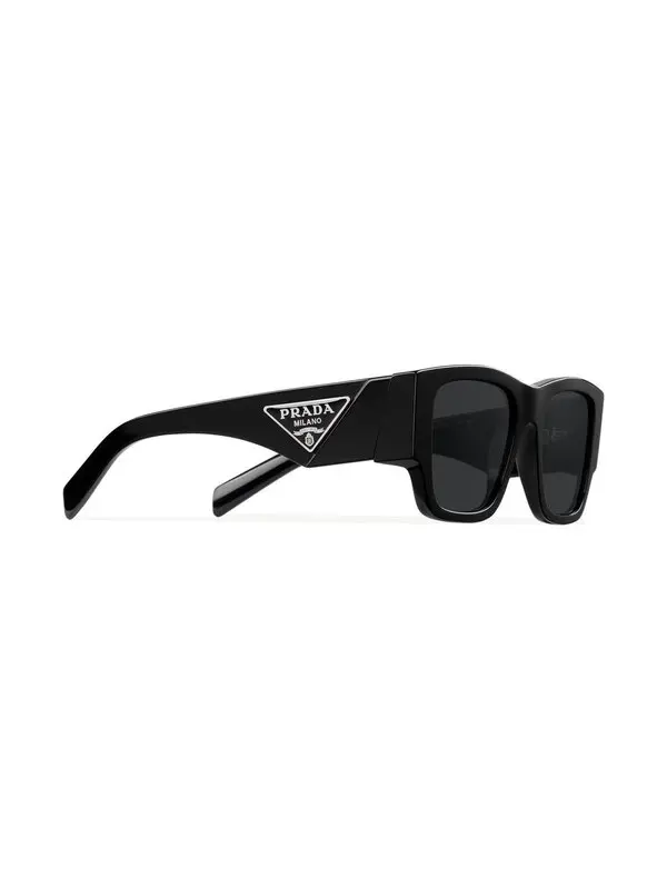 Prada Symbole Square-Frame Sunglasses - Black | Editorialist