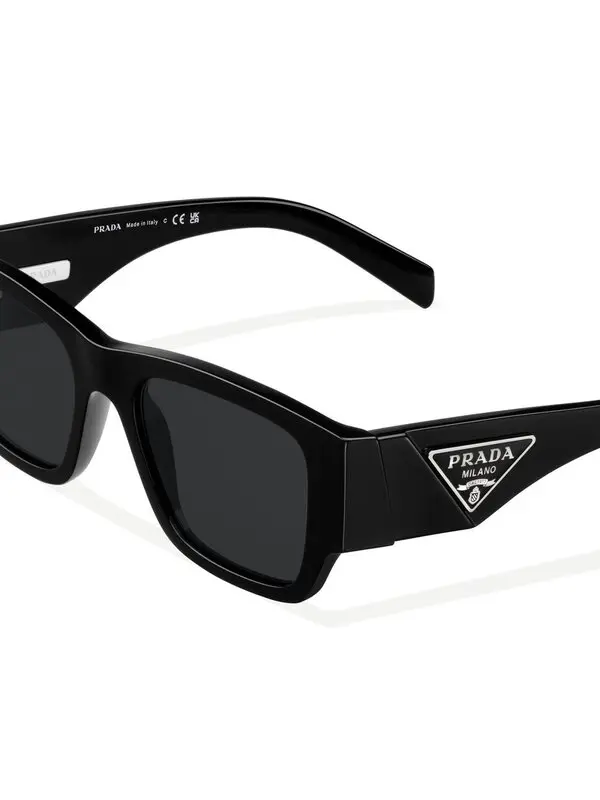 小物 PRADA symbol Square Sunglasses Prada Symbole Square Frame Sunglasses - Black | Editorialist