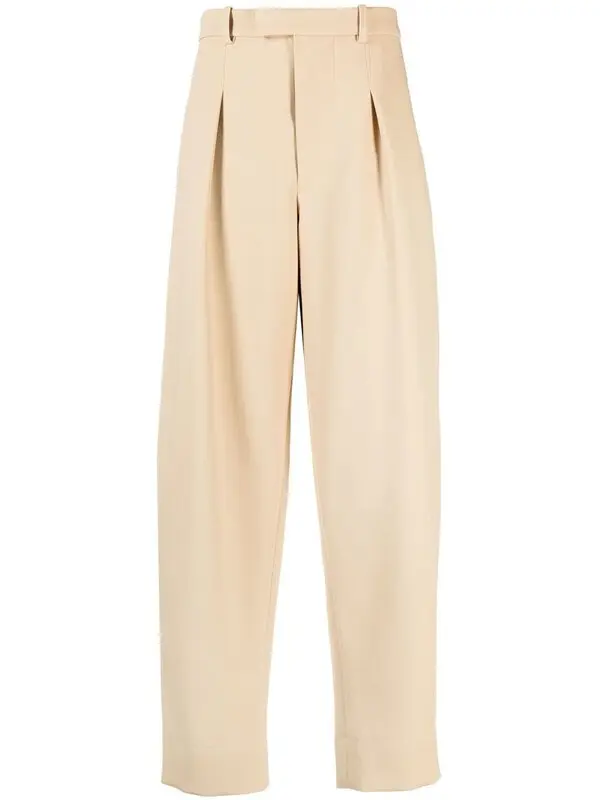 Wardrobe.NYC Wide-leg Dart-detail Trousers - Neutrals