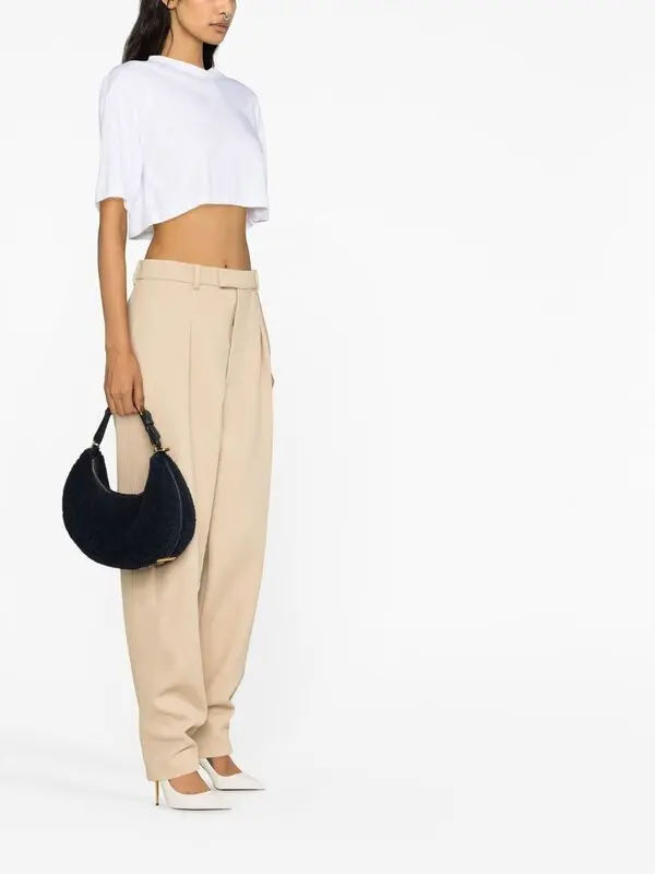 Wardrobe.NYC Wide-leg Dart-detail Trousers - Neutrals