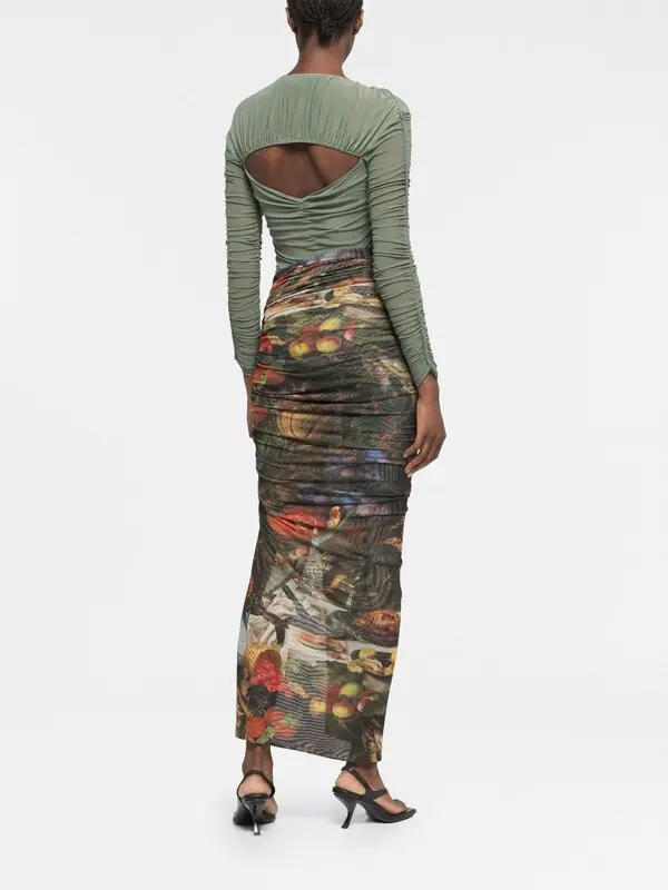 AZ FACTORY X Ester Manas Ruched Top - Green