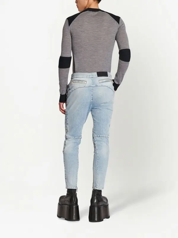 Balmain Mid-rise Cropped Skinny Jeans
