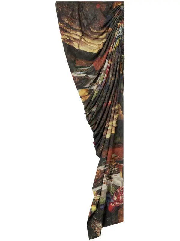 AZ FACTORY X Estar Manas Bon Appetit Midi Skirt - Multicolour