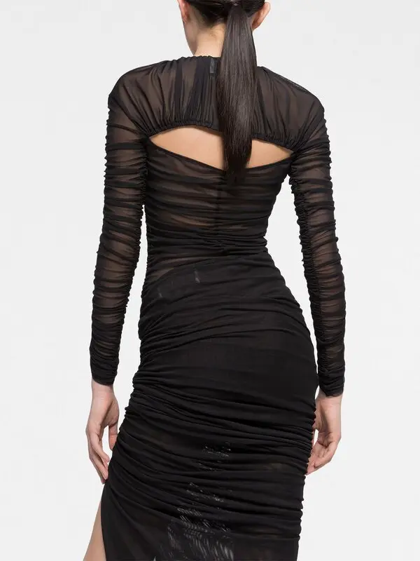 AZ FACTORY X Ester Manas Ruched Top - Black