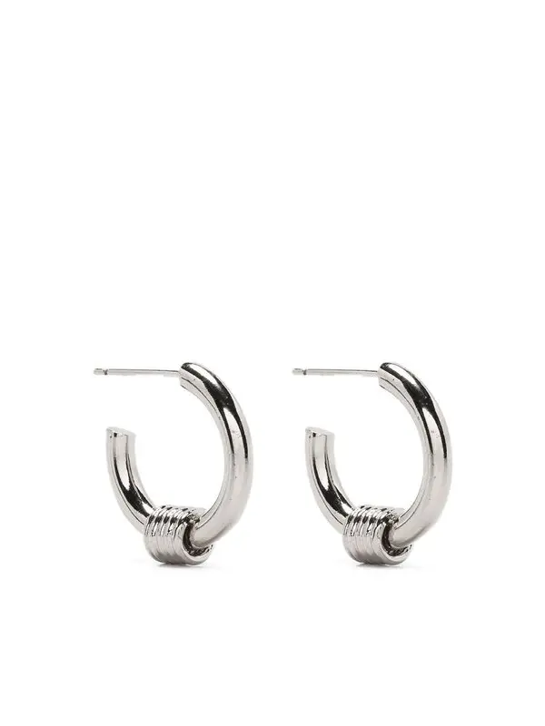 JUSTINE CLENQUET Carrie Small Hoop Earrings - Silver