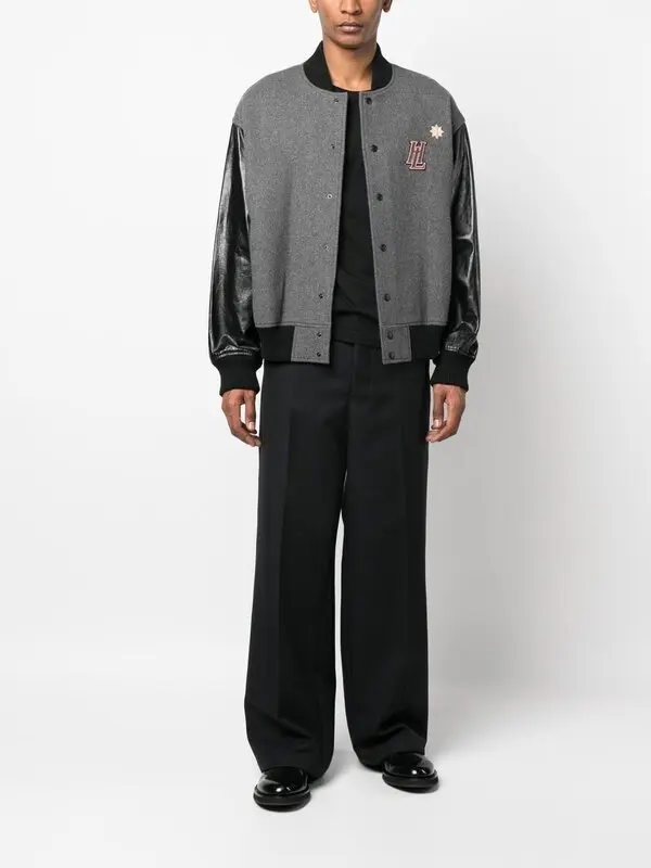 Helmut Lang Logo Varsity Bomber Jacket