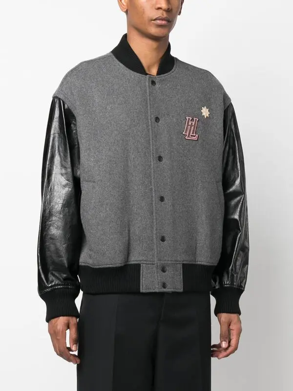 Helmut Lang Logo Varsity Bomber Jacket