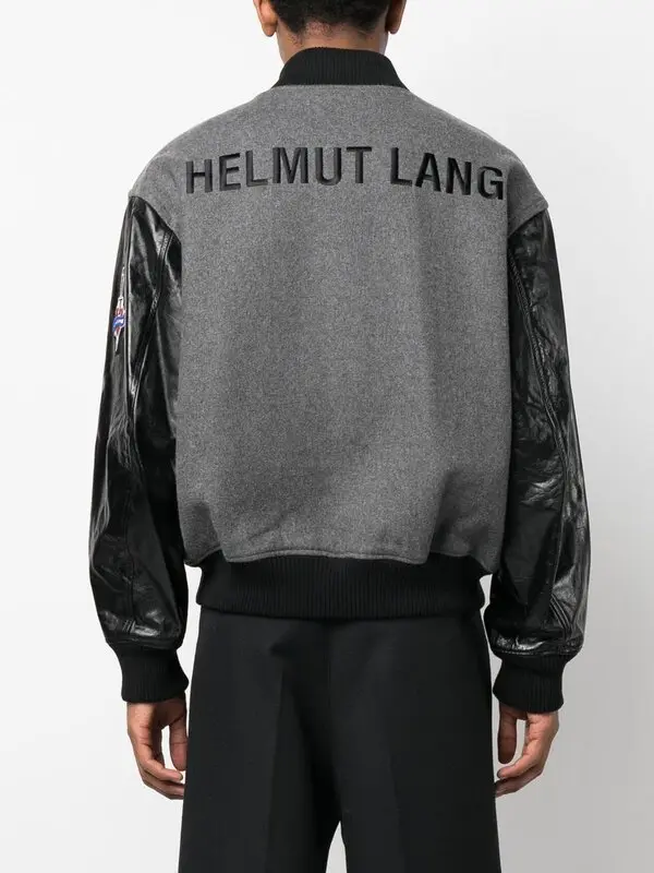 Helmut Lang Logo Varsity Bomber Jacket