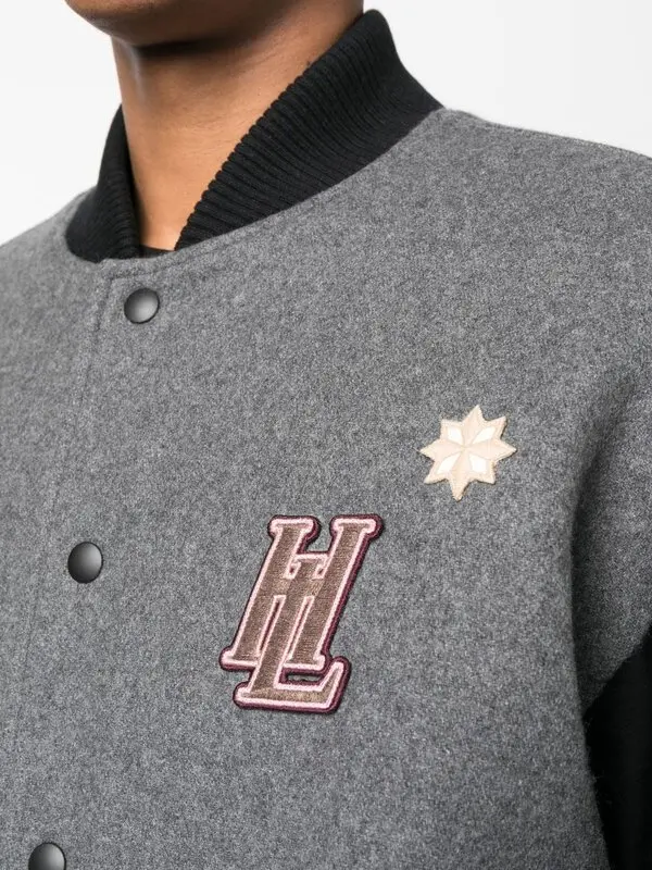 Helmut Lang Logo Varsity Bomber Jacket