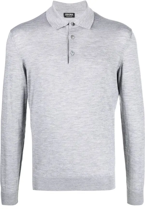 Zegna Cashmere-silk Polo Top