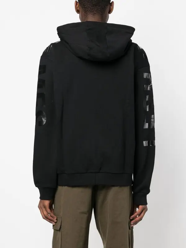 LES HOMMES Logo-print Zip-up Hoodie