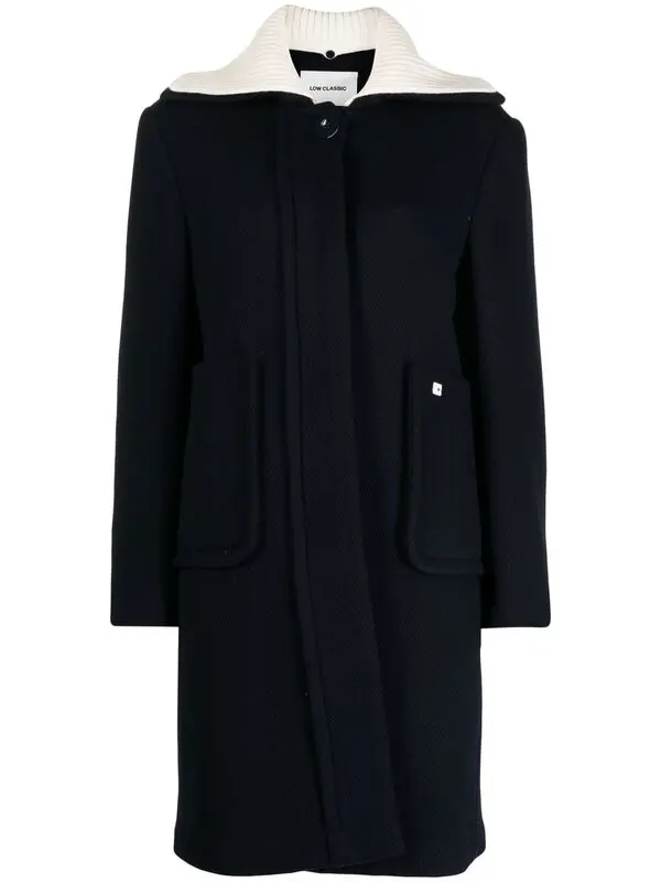 LOW CLASSIC Wide-collar Single-breasted Coat