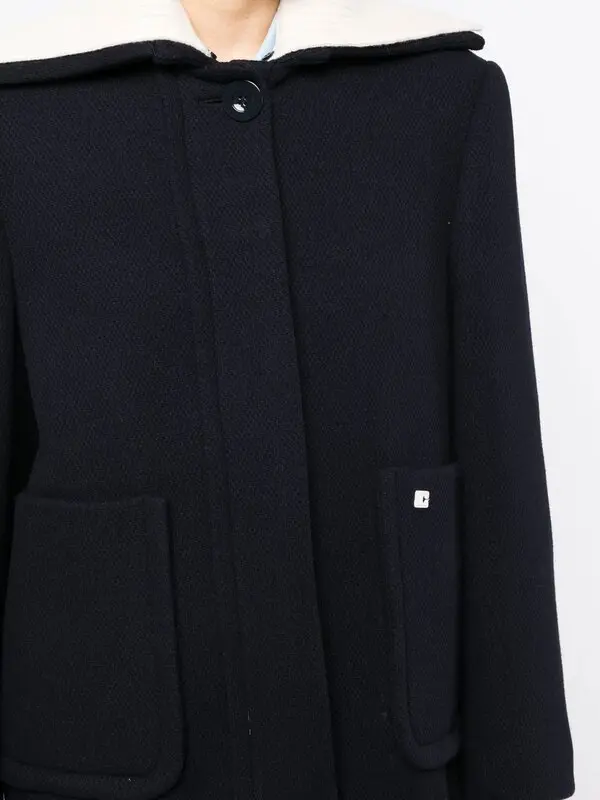 LOW CLASSIC Wide-collar Single-breasted Coat