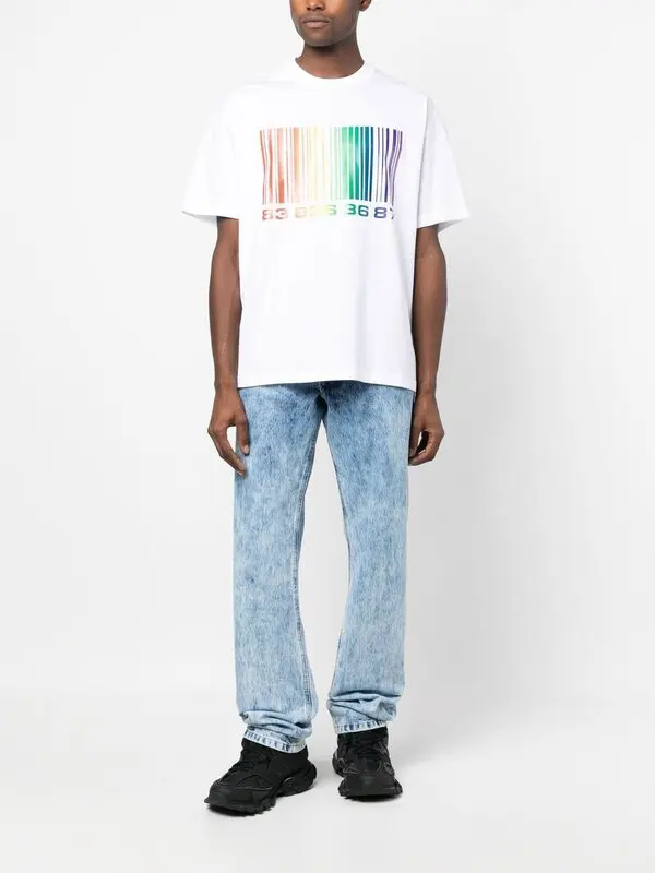 VTMNTS Acid-wash Wide Leg Denim Jeans