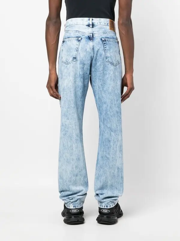 VTMNTS Acid-wash Wide Leg Denim Jeans