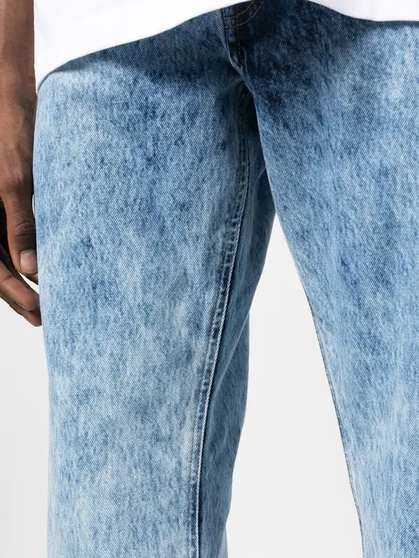 VTMNTS Acid-wash Wide Leg Denim Jeans